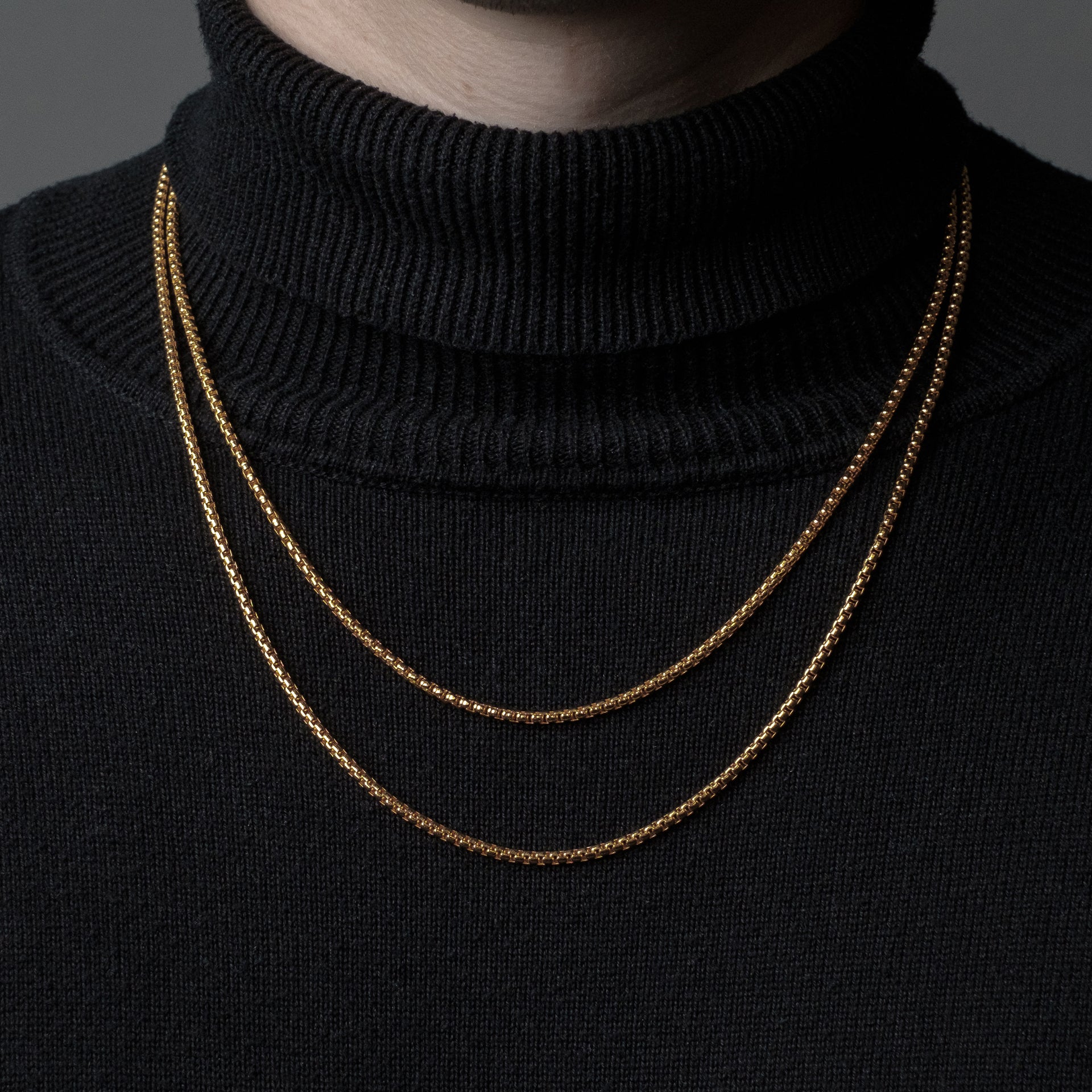 Gold Box Chain Necklace – TachibanaCo