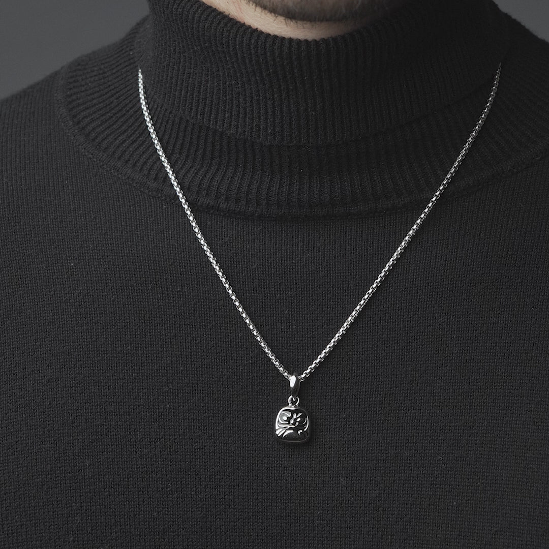 Silver Daruma Necklace – TachibanaCo