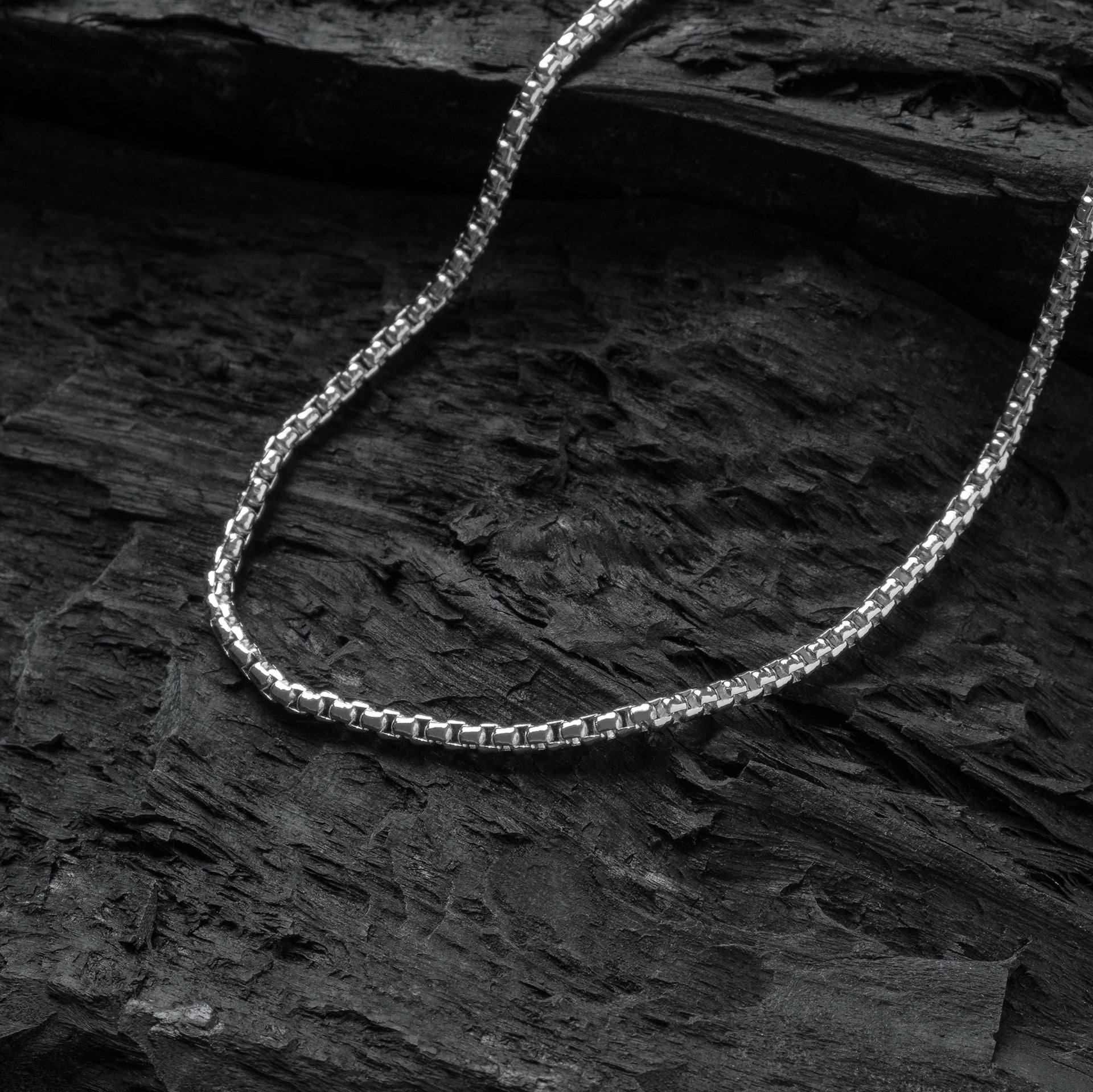 Silver Box Chain Necklace – TachibanaCo